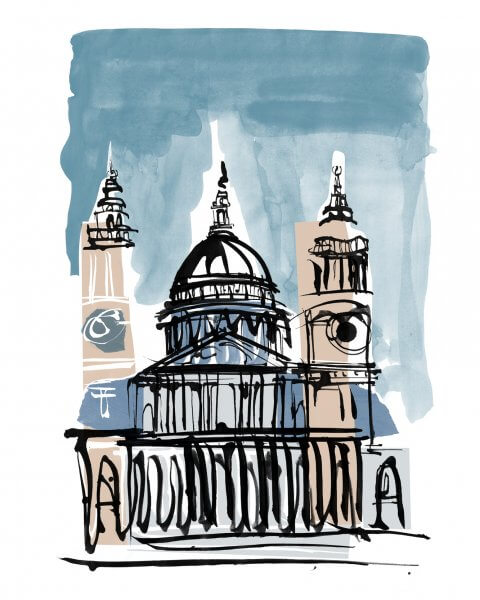 Architecture - London For LDF - Illustrating London - Caroline Tomlinson