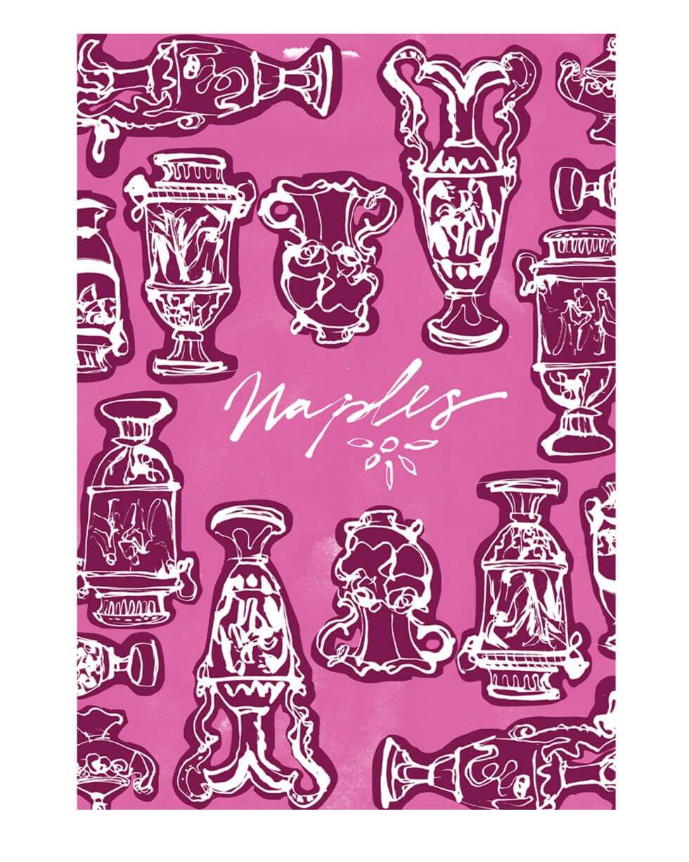 Travel - Kiton - Naples Illustrated Silk Scarves Series - Caroline ...