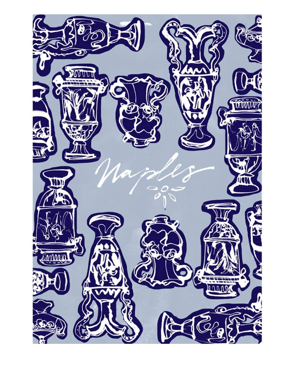 Travel - Kiton - Naples Illustrated Silk Scarves Series - Caroline ...