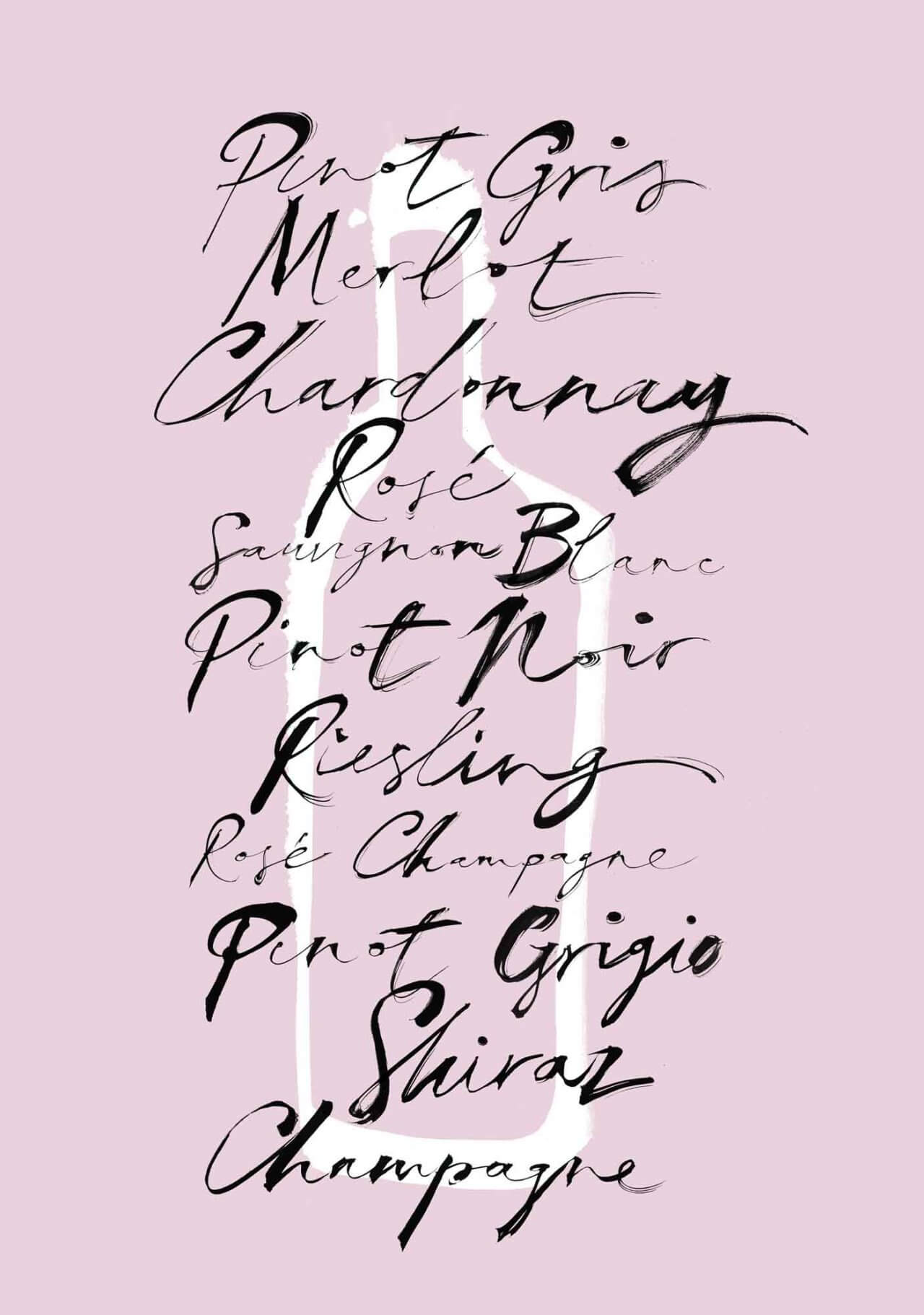 Lettering - Wine Words - Caroline Tomlinson